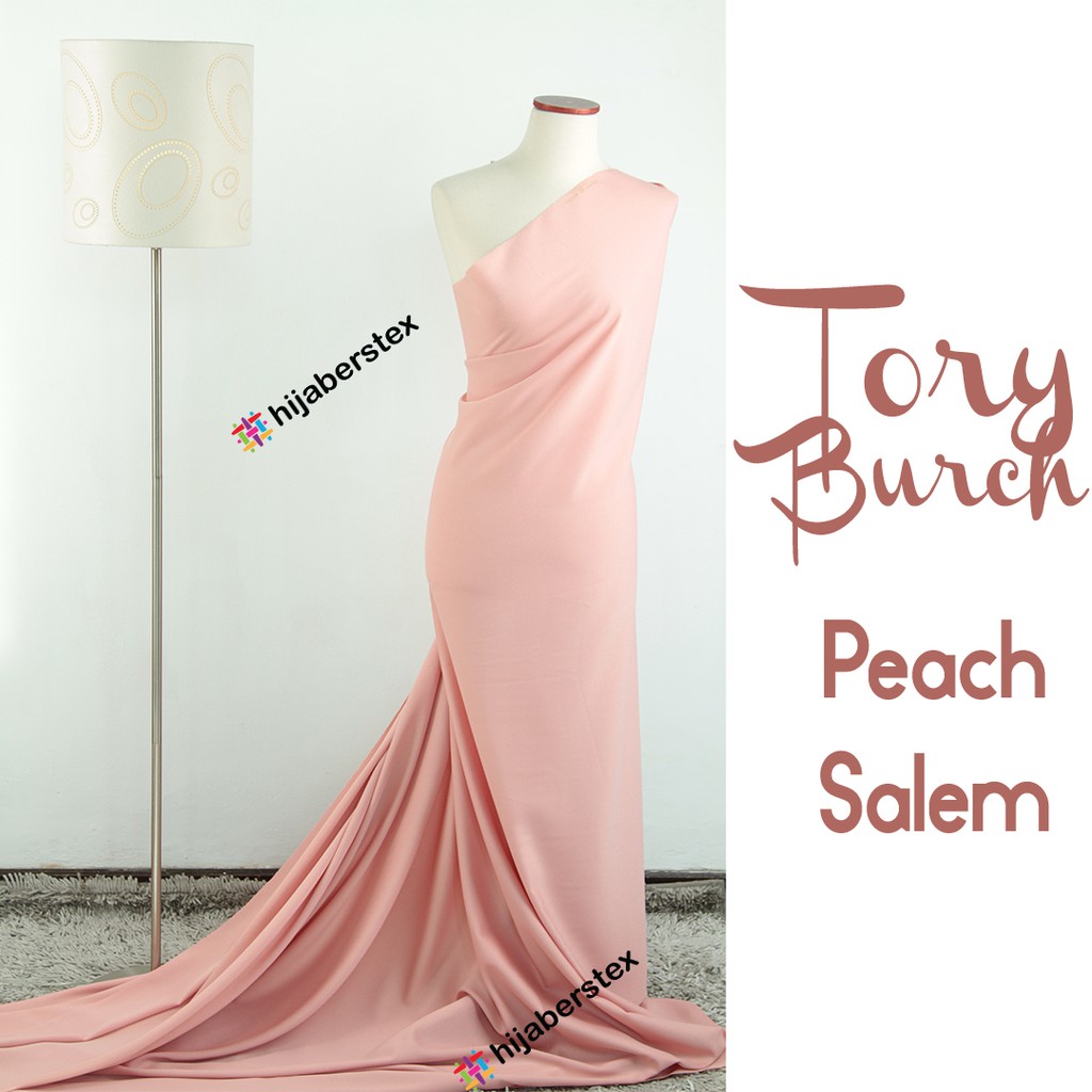Jual 1/2 Meter Kain TORY BURCH Peach Salem (ecer warna - DC) | Shopee Indonesia