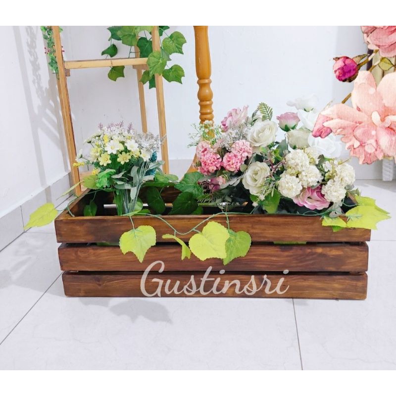 Jual WOODEN CRATE 70X25X20 WOOD BOX PETI KAYU KOTAK KAYU DEKORASI ...