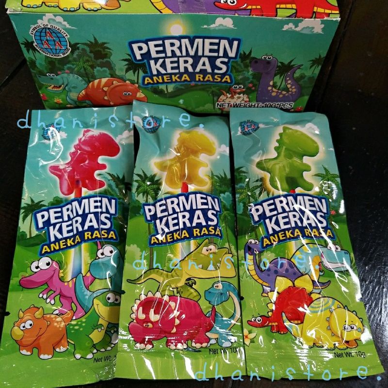 Jual Permen Dino (1pcs) Permen Keras Aneka Rasa, Permen Nyala (ECER ...