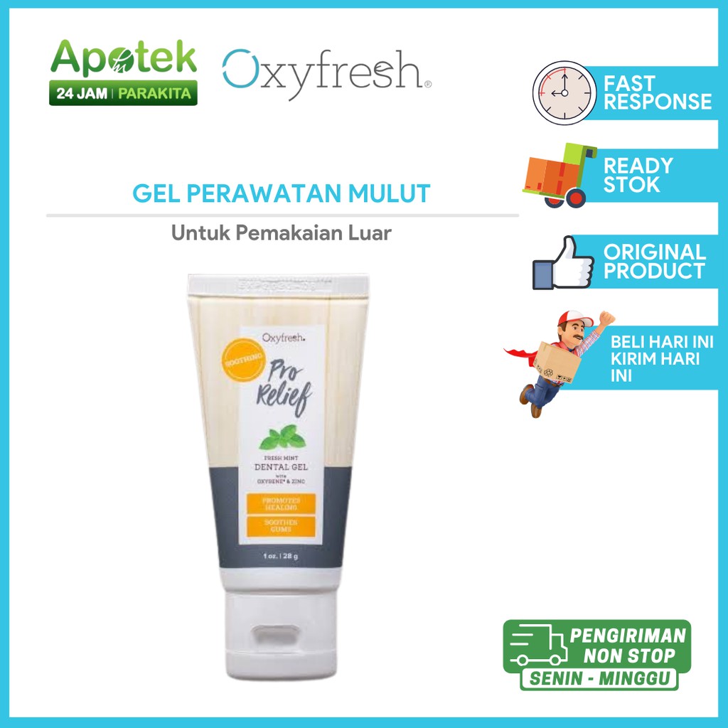 Jual Oxyfresh Dental Gel obat sariawan Gusi berdarah | Shopee Indonesia