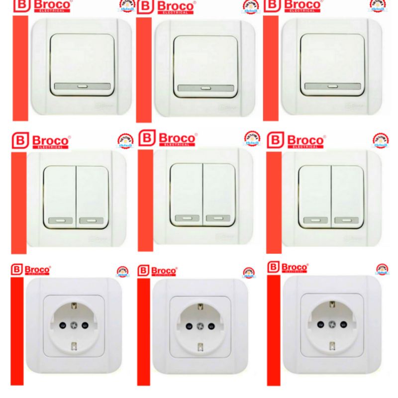 Jual Broco Saklar Engkel, Saklar Seri, Stop kontak IB Broco Galleo SW ...