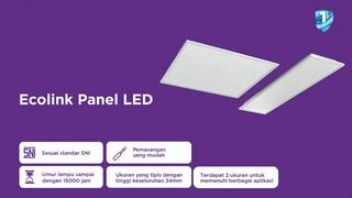 Jual Lampu LED Kantor Office Kerja Mall Panel LED Ecolink Kotak RMI ...