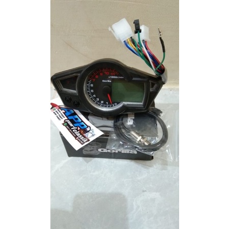 Jual spido kosso spido spidometer kosso rx1n gorilla layar hitam set ...
