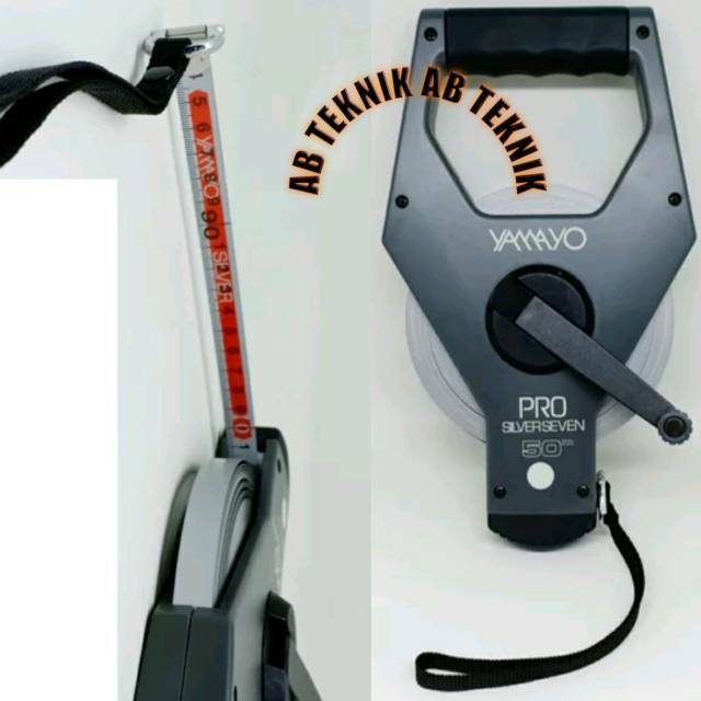 Jual YAMAYO Meteran Roll 50 Meter Pro Silver Seven Measuring Tape ...