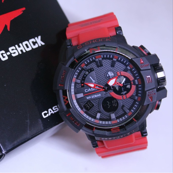 Jual JAM TANGAN G-SHOCK ANAK MUDA COWO GWA MAP MERAH HITAM ELEGAN HOT ...