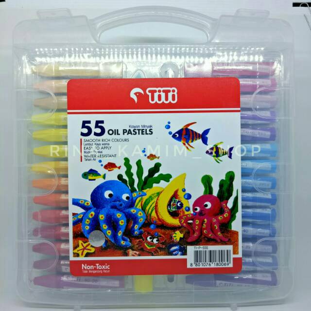Jual Titi/Crayon Titi isi 12, 18, 24, 36, 48 dan 55 warna (kemasan baru ...