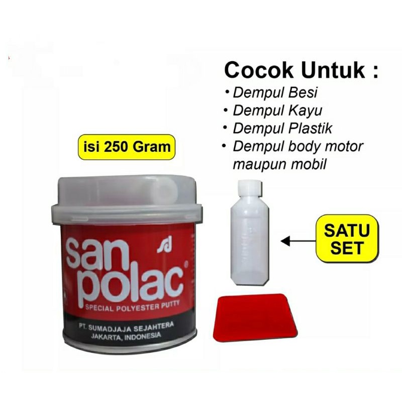 Jual Dempul Besi Sanpolac Polymer Plastic Plastik San Polac Duco ...
