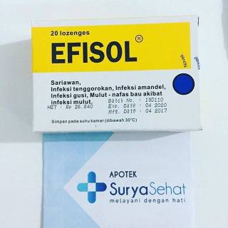 Jual EFISOL C obat Radang Tenggorokan, Sariawan isi 20 Lozenges ...
