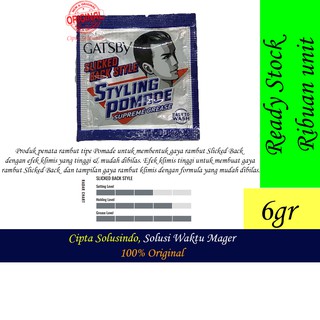 Jual Minyak rambut pomade gatsby styling pomade Supreme Grease sachet ...