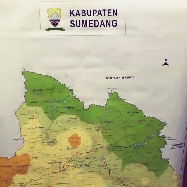 Jual Peta Kabupaten Sumedang.Bingkai Indonesia|Shopee Indonesia