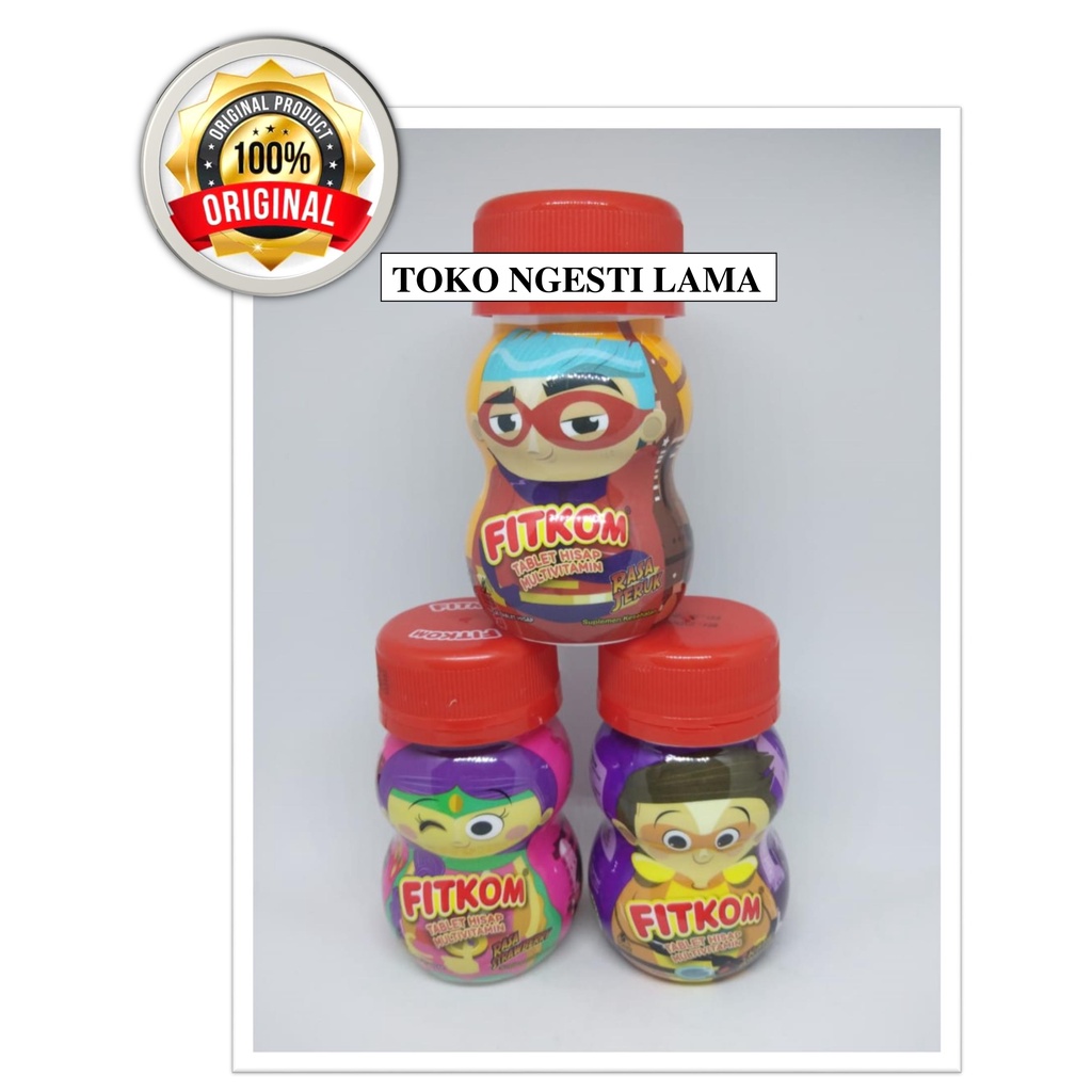 Jual FITKOM TABLET HISAP MULTIVITAMIN ANAK ISI 21 PERMEN HISAP FIT KOM ...
