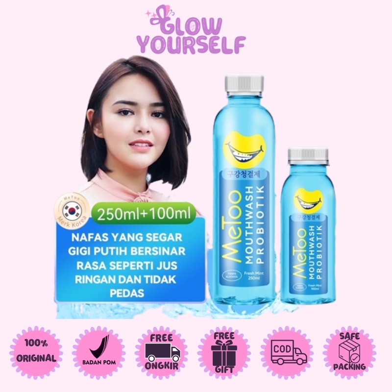 Jual MeToo Obat Kumur Probiotik/ Fresh Mint Mouthwash No Alcohol ...