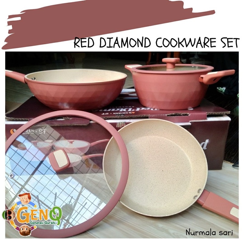 Jual Red Diamond Cookware Set | Shopee Indonesia