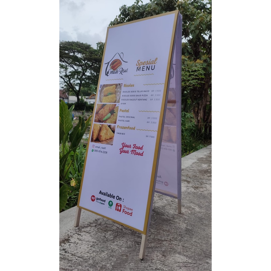 Jual STAND BANNER KAYU UKURAN 50 X 160 CM - STANDING BANNER KAYU ...