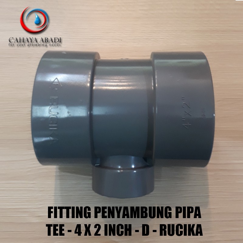 Jual GROSIR - FITTING PIPA - TEE - 4 X 2 INCH - D - RUCIKA | Shopee Indonesia