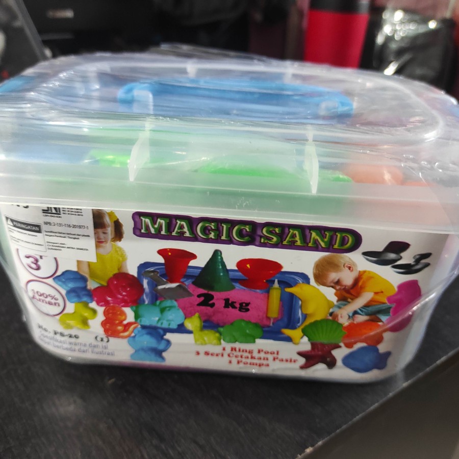Jual Mainan Anak Paket Pasir Ajaib Kinetik 2 kg - Box Alas Pompa ...