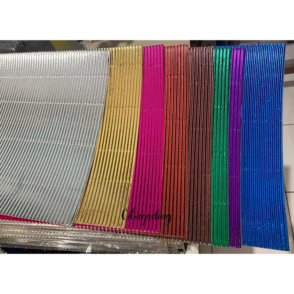 Jual KOKORU METALIK A4 COLOR CORRUGATED PAPER METALLIC KERTAS ...