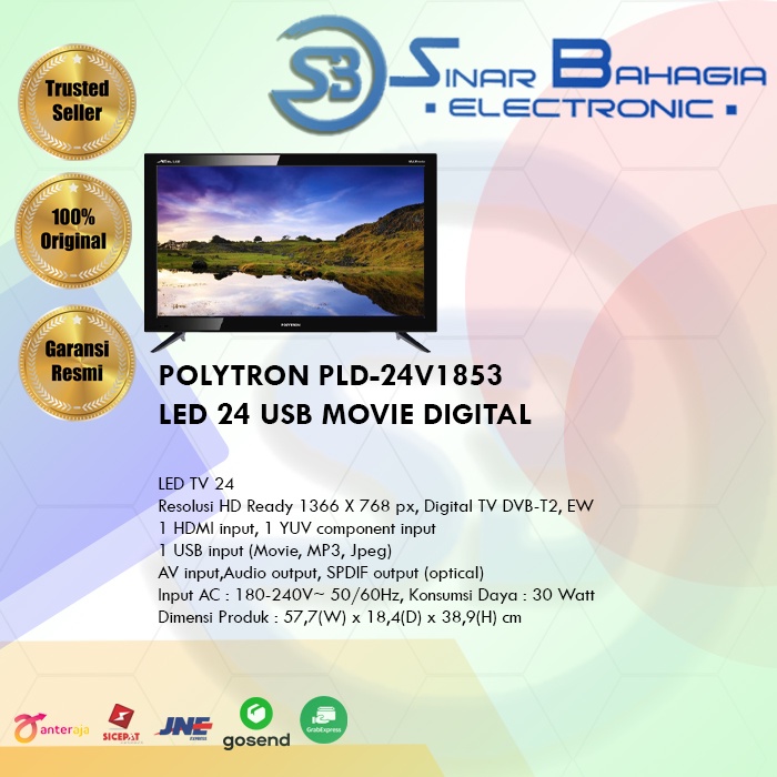 Jual POLYTRON PLD-24V1853 LED 24 USB MOVIE DIGITAL (NEW) (KHUSUS ...
