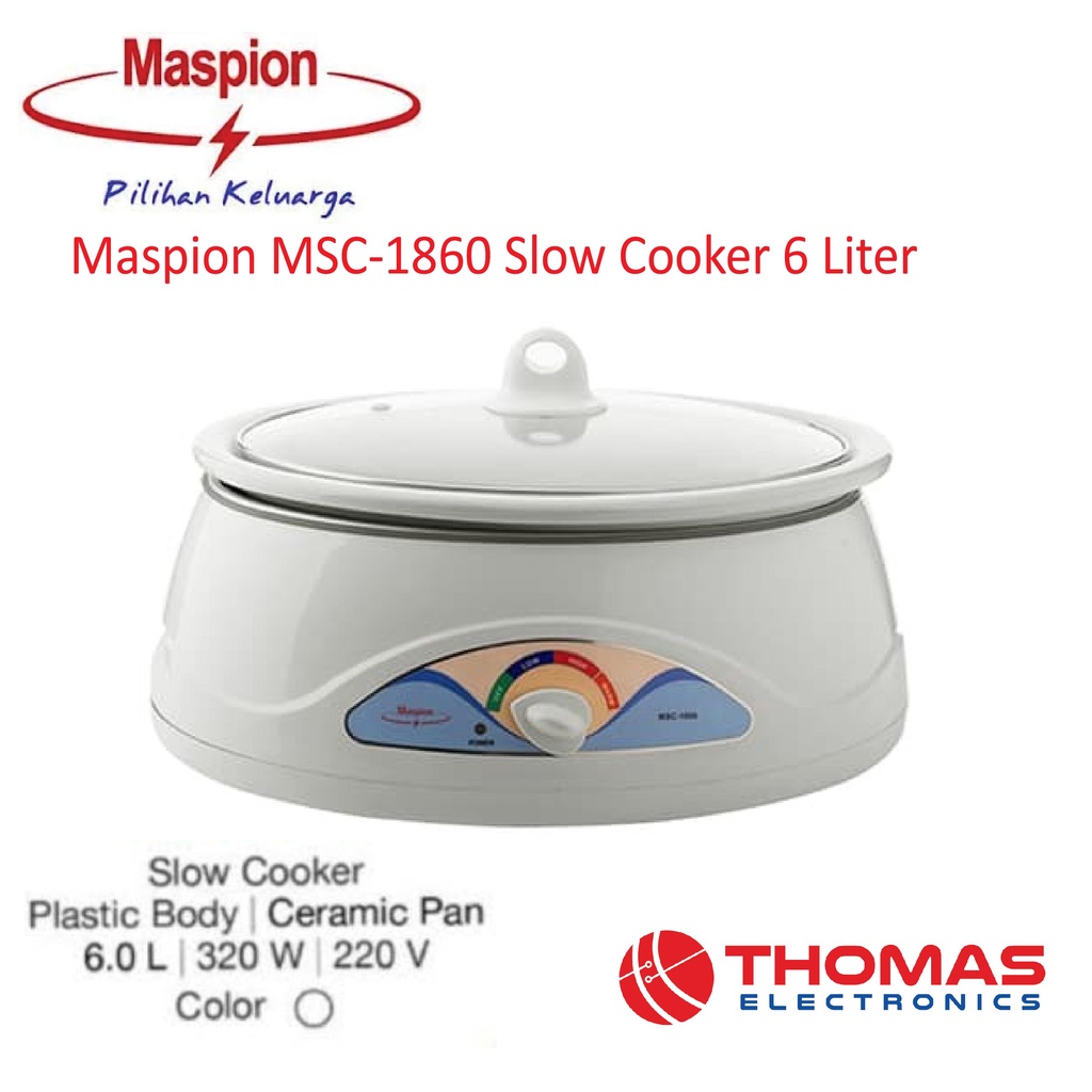 Jual Maspion MSC 1860 Slow Cooker 6 Liter Pemasak Pelan MSC1860 GARANSI ...