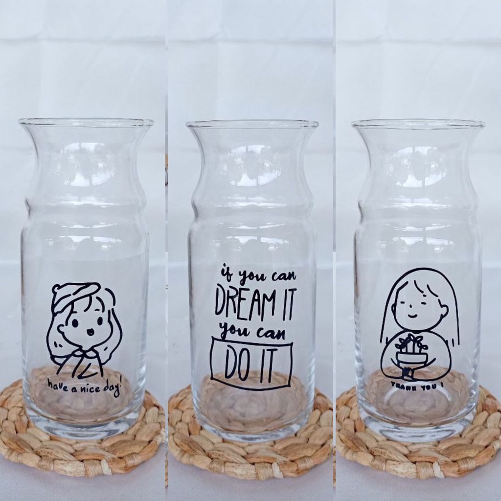 Jual NEW ARRIVAL !!! GELAS KOREA AESTETIK // GELAS KACA // GELAS KOREA ...