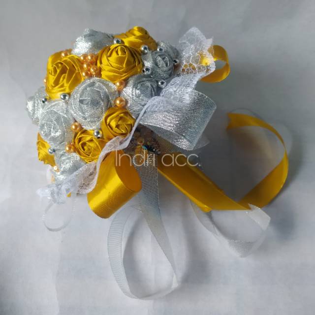 Jual Buket Bunga Satin / Hand Bucket Wedding / Bunga Tangan Pengantin ...