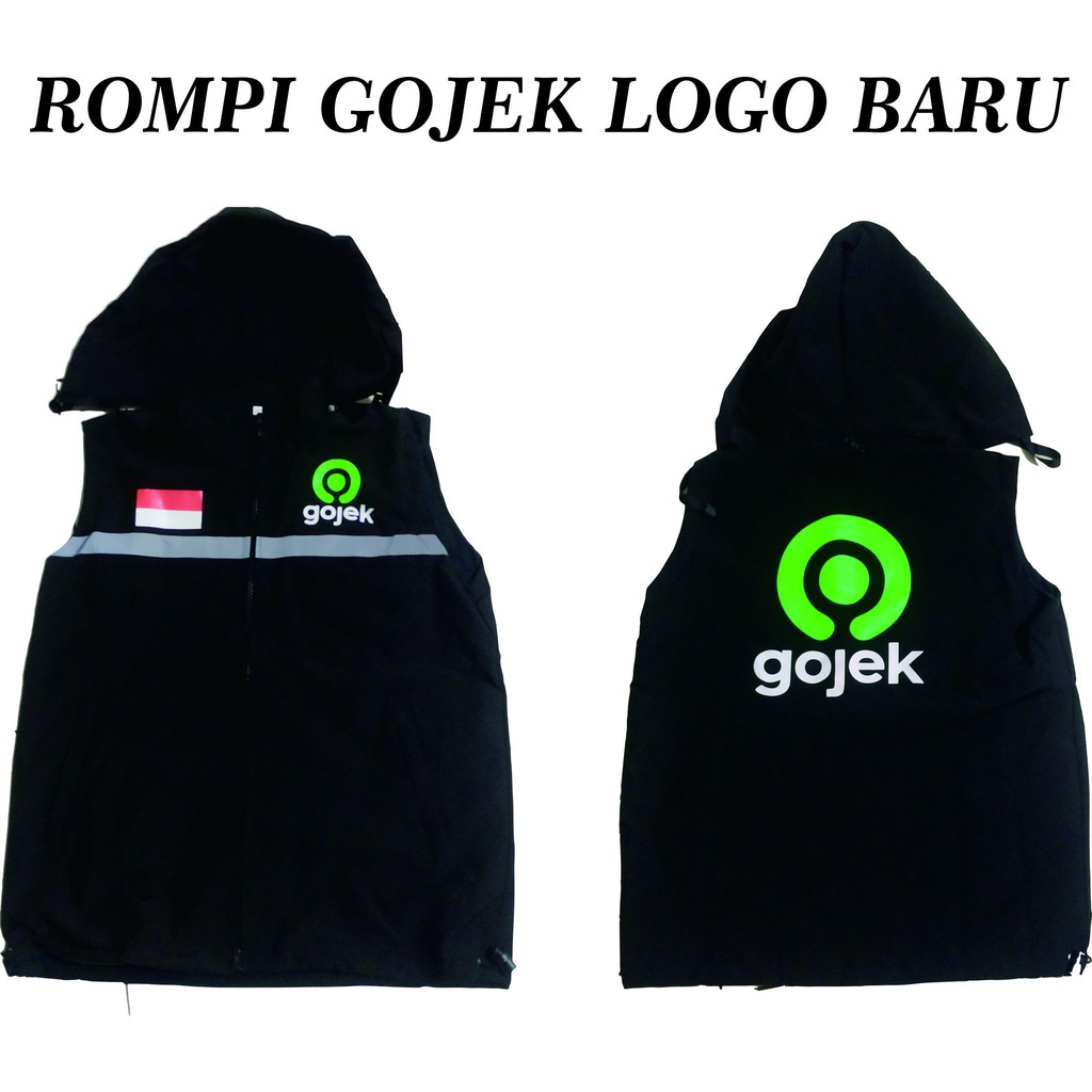 Jual rompi ojol gojek hitam logo baru 1 sisi murah meriah Indonesia ...