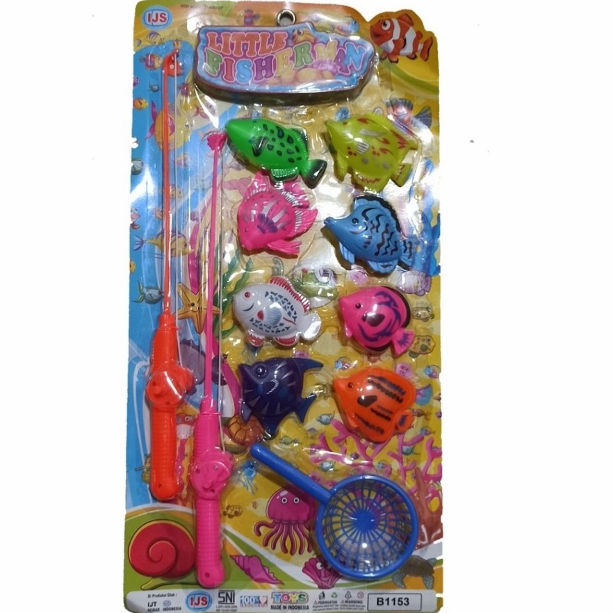 Jual Mainan Pancingan Set 8 Ikan 2 Pancingan | Shopee Indonesia