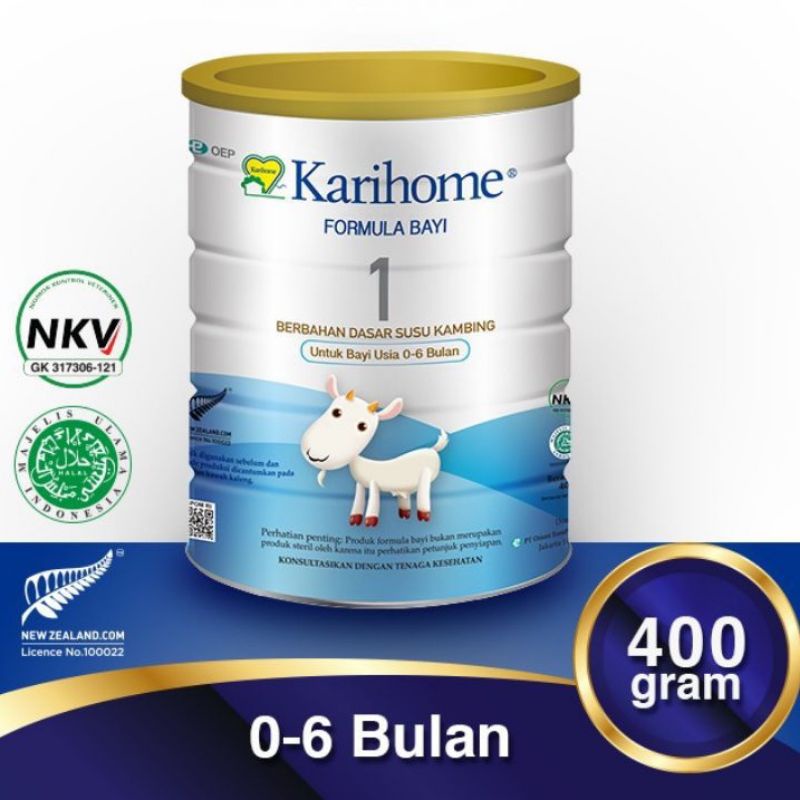Jual KARIHOME BABY STEP 1 400 G SUSU FORMULA BAYI TAHAP 1 USIA 0 - 6 BULAN | Shopee Indonesia