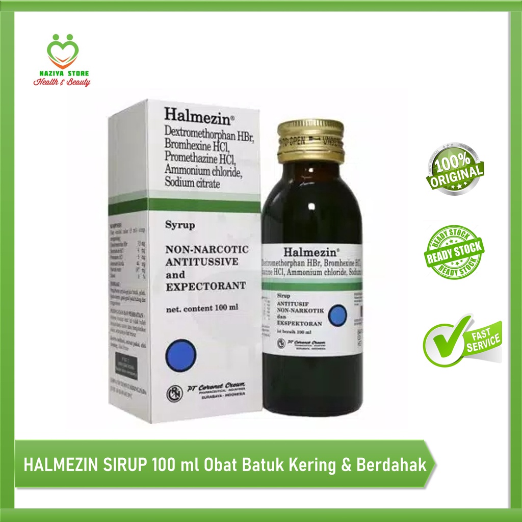 Jual HALMEZIN SIRUP 100 ml Obat Batuk Pilek Flu Bersin dan hidung ...