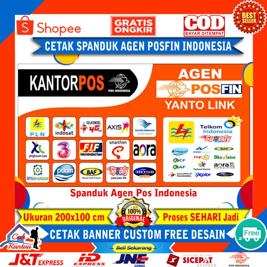 Jual Cetak Spanduk Banner Bisnis Konter Agen Posfin Pos Indonesia ...
