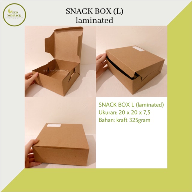 BOX KRAFT 20x20x7,5 laminated 50pcs /dos kemasan kotak tempat baju ...