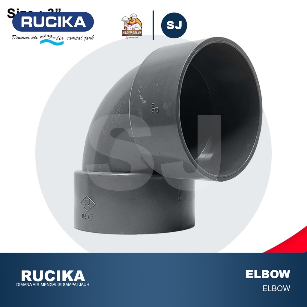 Jual Sambungan Pipa Knee Knie D DL 3" Elbow D 3 Inch PVC Rucika | Shopee Indonesia