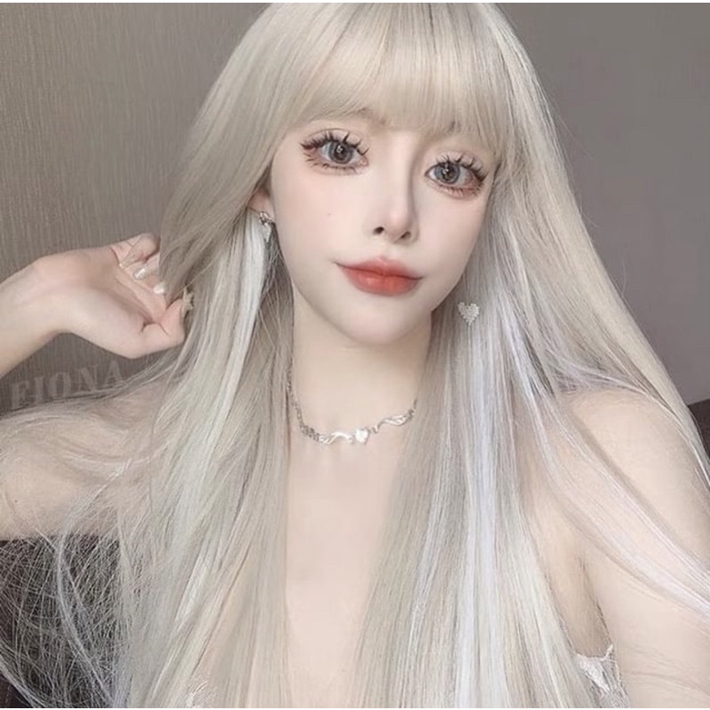 Jual WIG AKEMI PONI TIPIS MODEL LURUS 65cm - ASH GREY HIGHLIGHT SILVER ...