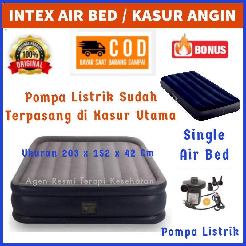 Jual Intex Kasur Angin - Kasur Intex Durabeam Rest Raised Airbed - Asli ...
