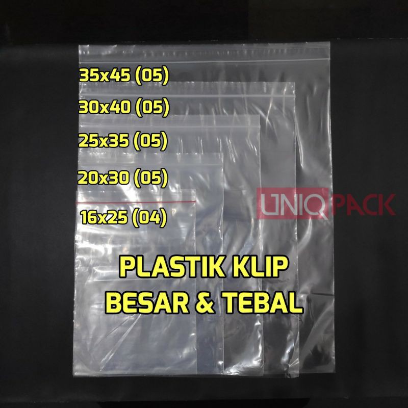 Jual Plastik Klip Ukuran Besar Tebal 16x25 20x30 25x35 30x40 35x45 ...
