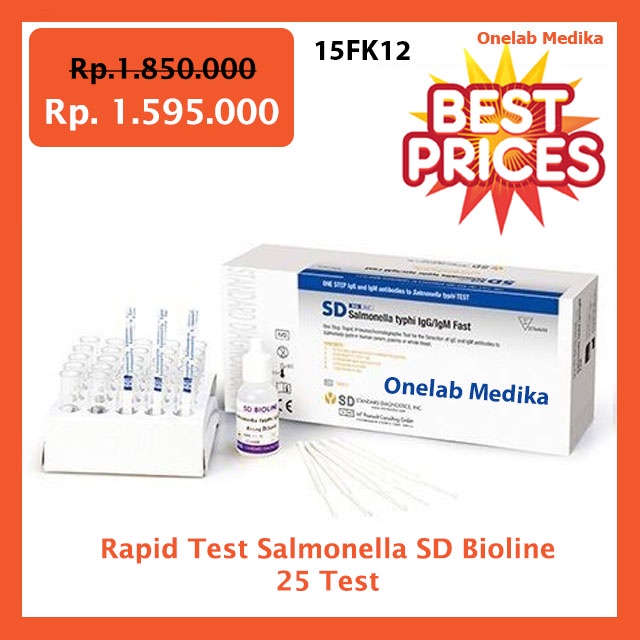 Jual SD BIOLINE RDT Salmonella IgG/IgM 25 Tes Alat Cek Salmonella SD ...