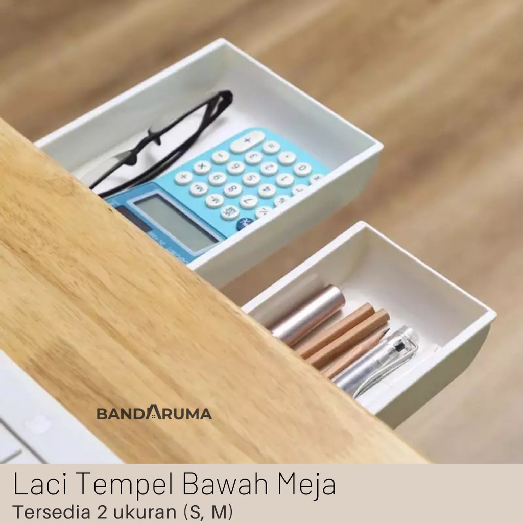 Jual Laci Tempel Tambahan Bawah Meja Tempat Penyimpanan Alat Tulis Rak ...