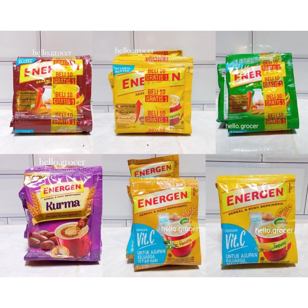 Jual Energen Susu Sereal All Varian Coklat Vanilla Kacang Ijo Kurma ...