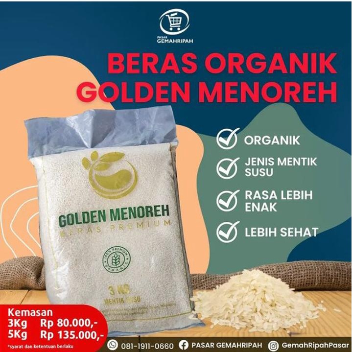 Jual Beras Golden Menoreh 5kg | Shopee Indonesia