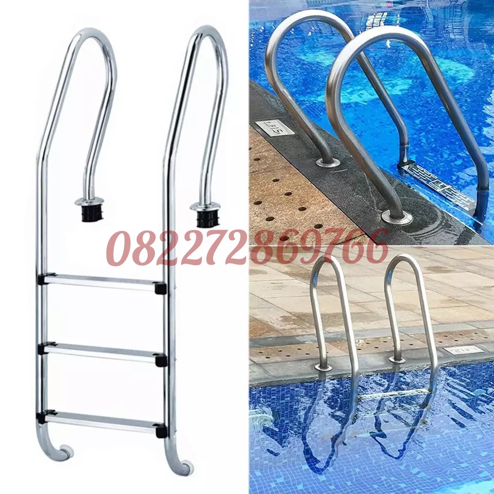 Jual Tangga Kolam Renang Stainless Steel 304 Anti karat | Shopee Indonesia