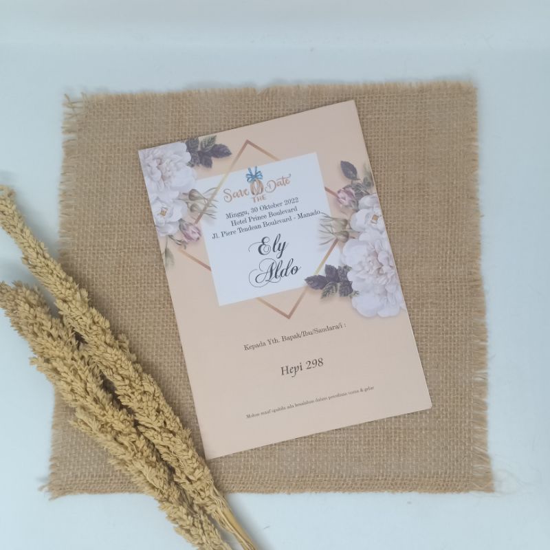 Jual Undangan Pernikahan Rustik Murah Kekinian Unik [Kode: HEPI 298] | Shopee Indonesia