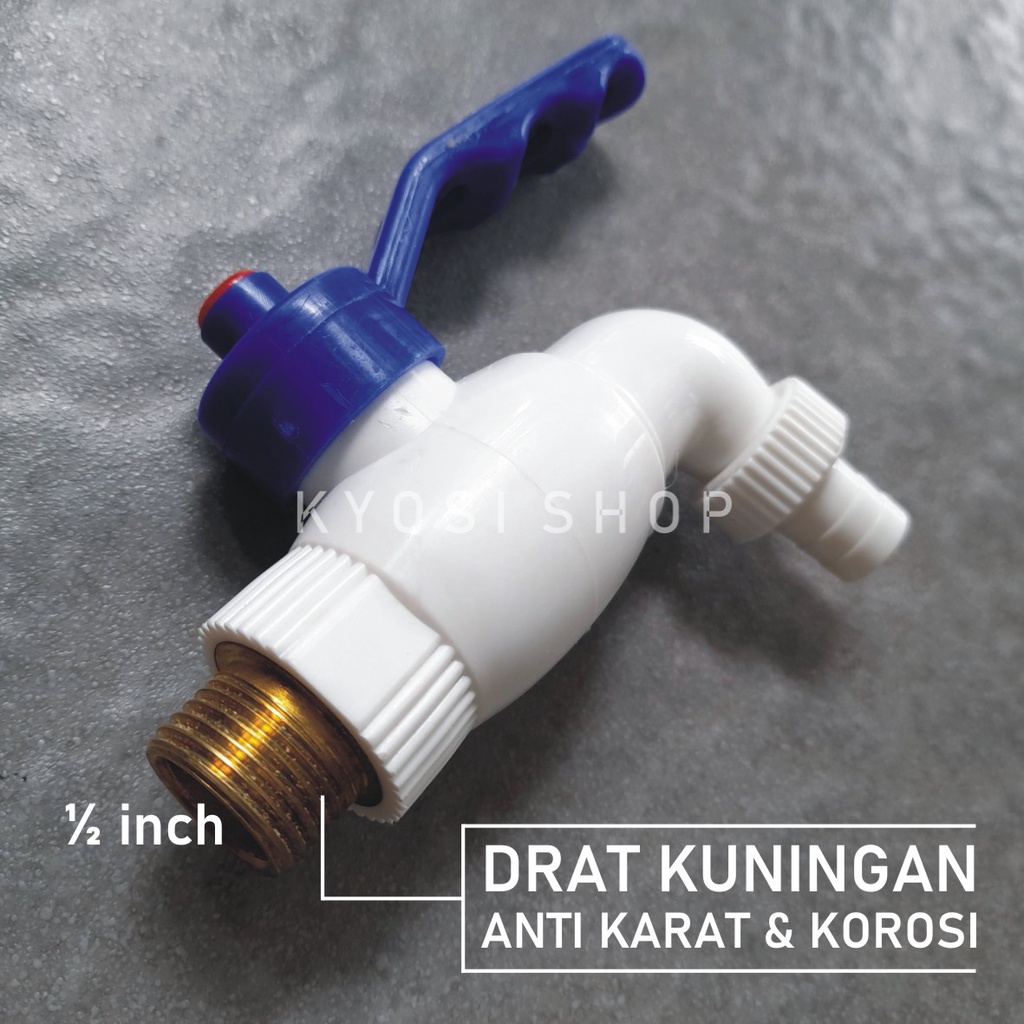 Jual Kran Tembok Taman Jumbo Drat Kuningan - 1/2 Inch | Shopee Indonesia