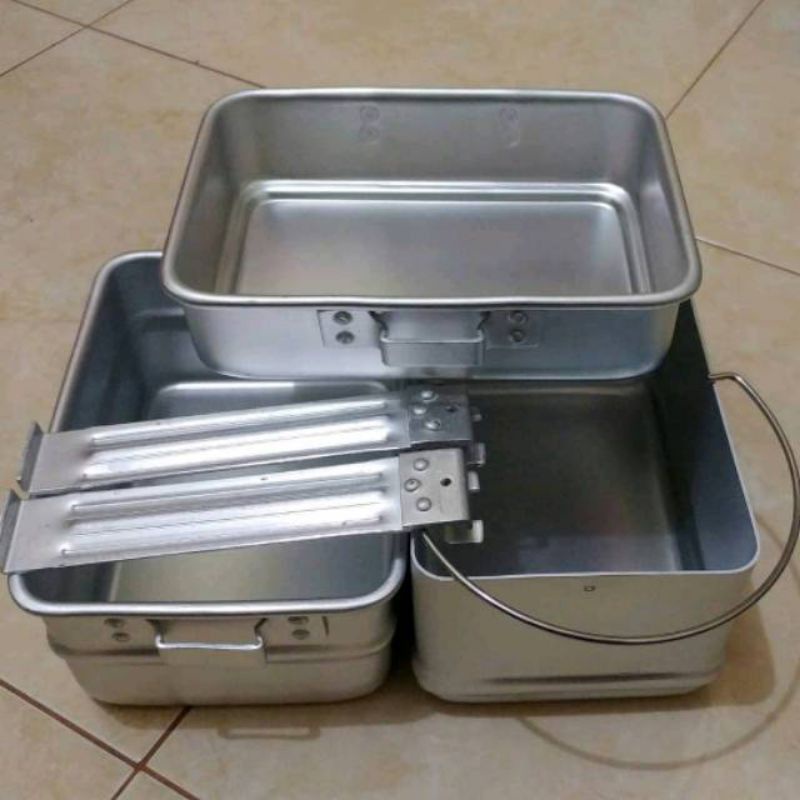 Jual Nesting TNI / Misting TNI Full set / Panci camping | Shopee Indonesia