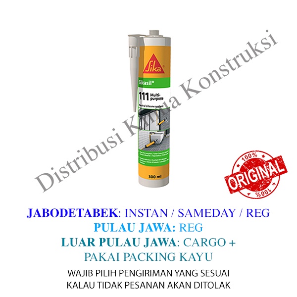 Jual Sikasil AP sealant neutral / sika sikasil 111 multipurpose 300 ml ...