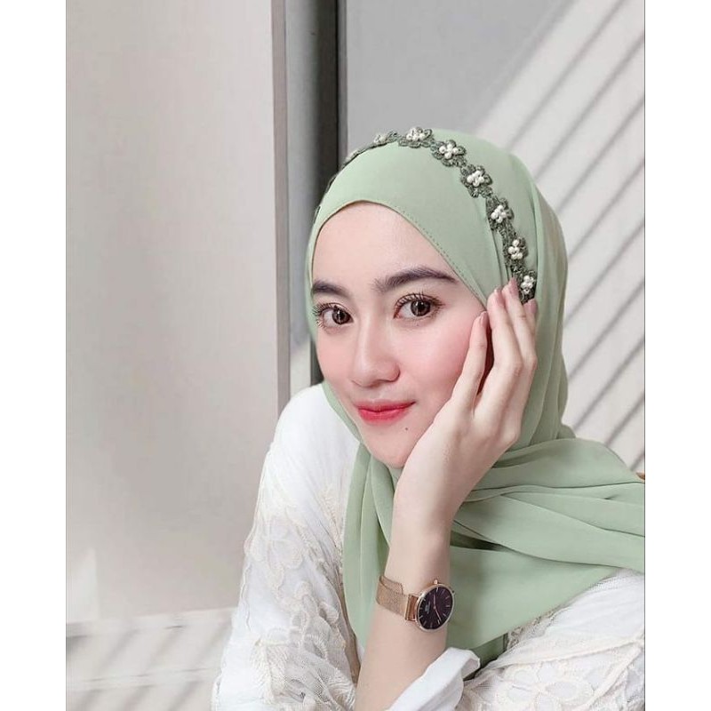 Jual PASHMINA MUTIARA PAYET BUNGA / PASMINA HIJAB MUTIARA BUNGA INSTAN ...