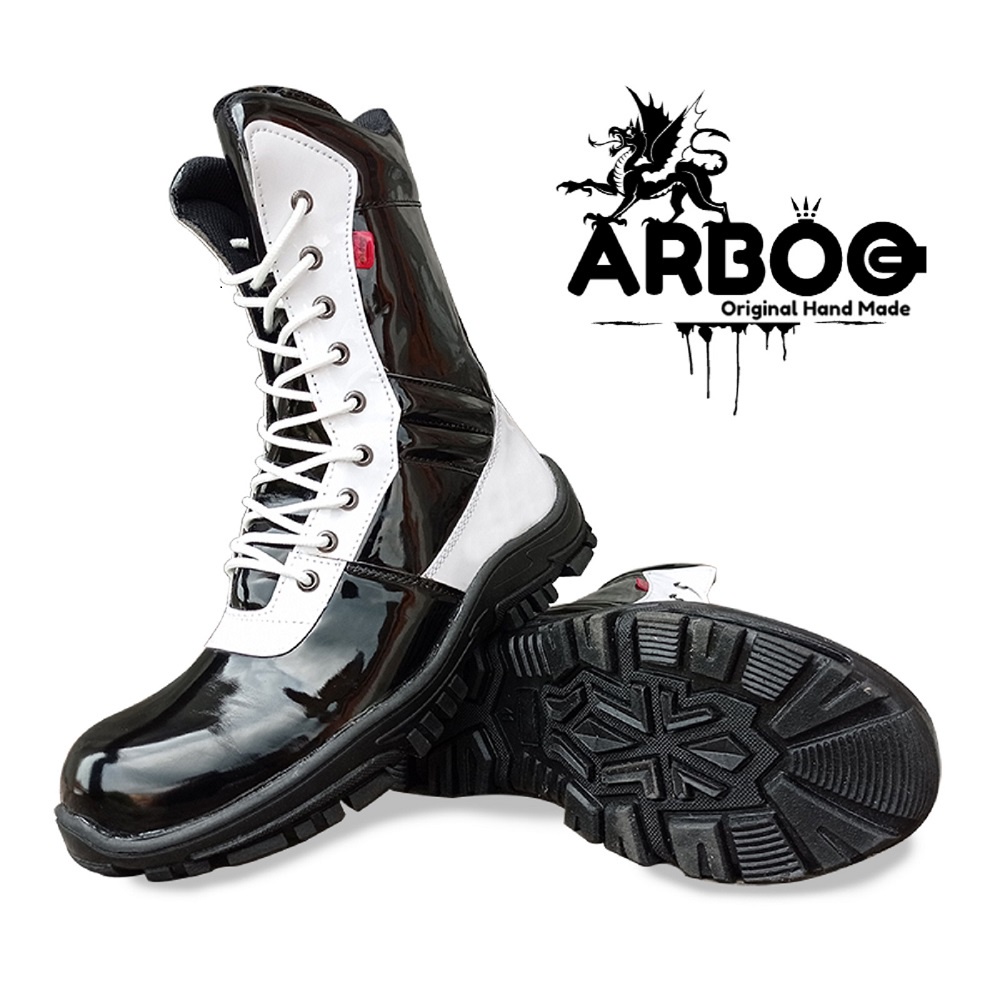 Jual SEPATU PDL Provost Polri Militer Tni Hitam Putih Bisa COD ( Cash ...