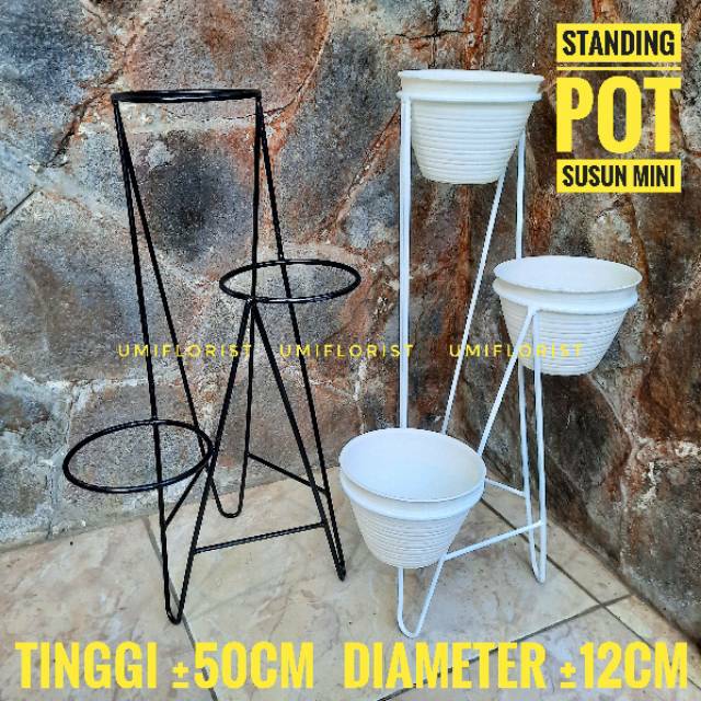 Jual Mini Standing Besi Susun 3 Tinggi 50cm | Shopee Indonesia