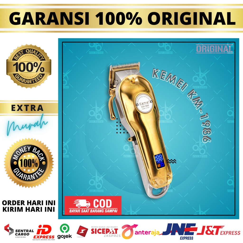 Jual Kemei KM 1986 Hair Clipper Alat Cukur Rambut Elektrik Barbershop Indonesia|Shopee Indonesia