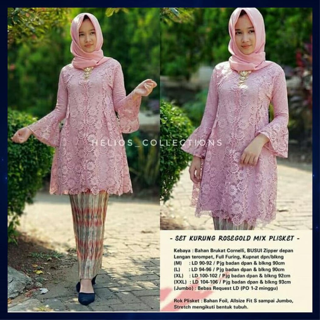 Model Baju Kurung Modern Bahan Brokat - Seputar Model
