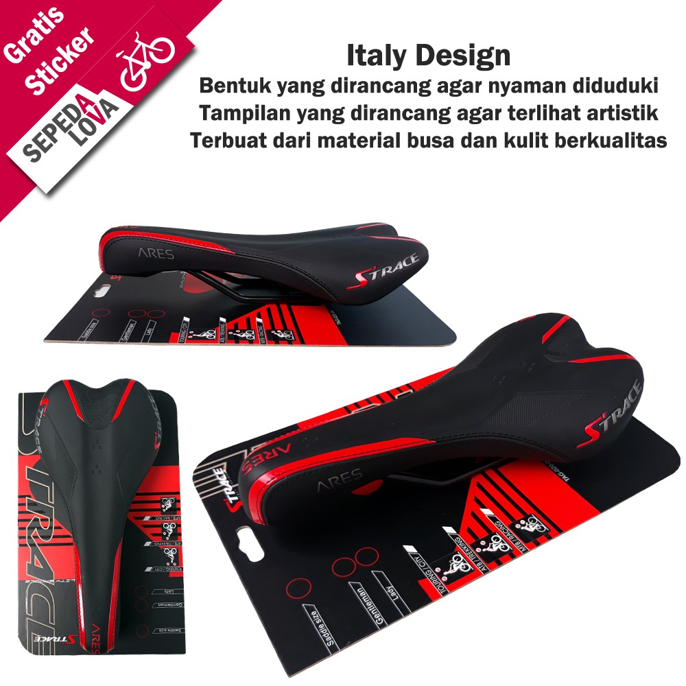 Jual Jok Sadel Sepeda Saddle Premium Strace Ares Italy Design Indonesia ...